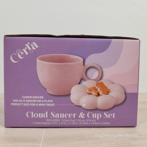 Cerra Cloud Cup and Saucer Set PINK New In Box | eBay