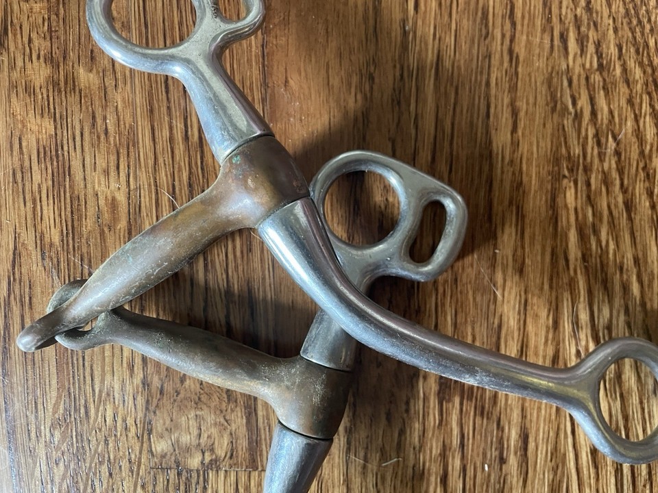 Western Horse Tack Lot- 4 Horse Bits- Snaffle, Kimberwick, Tom Thumb ...
