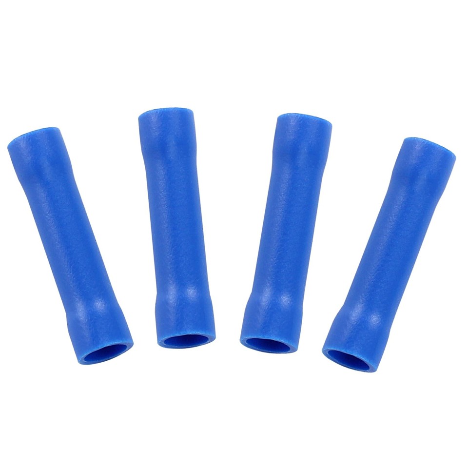 16-14 AWG Butt Splice Connectors 120 PCS Blue Insulated Electrical Wire ...