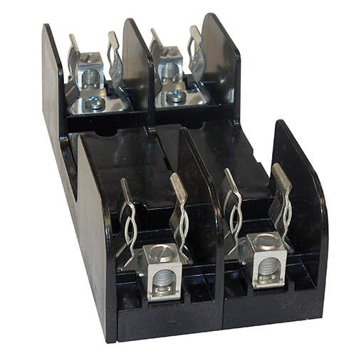 60602 H and K Non-Spring Reinforced Fuse Block, 2-14 Wire Range, 60A, 2 ...