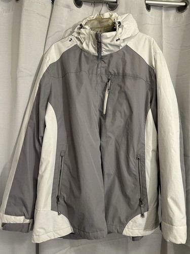 Below Zero by Rothschild Ski Jacket Womens Size 2X Removable Hood White ...