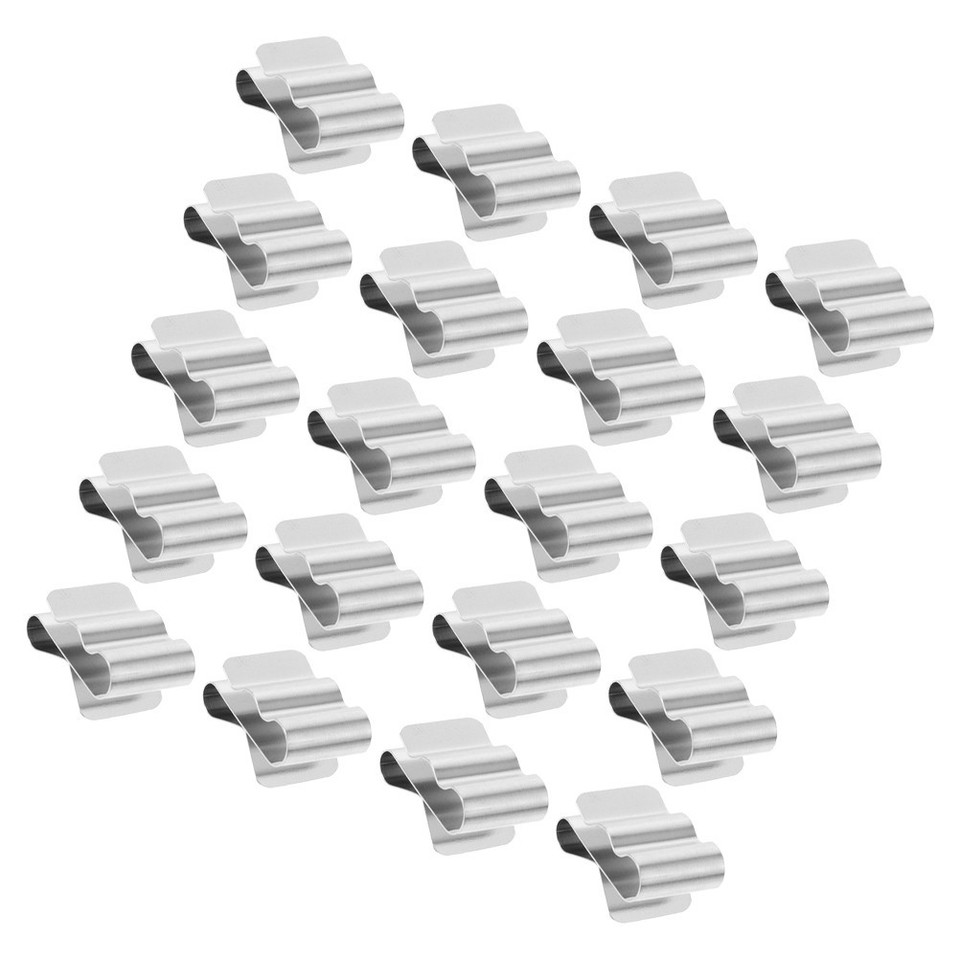 20pcs Solar Panel Wire Clamps For Wiring Stainless Steel Double-Wire ...