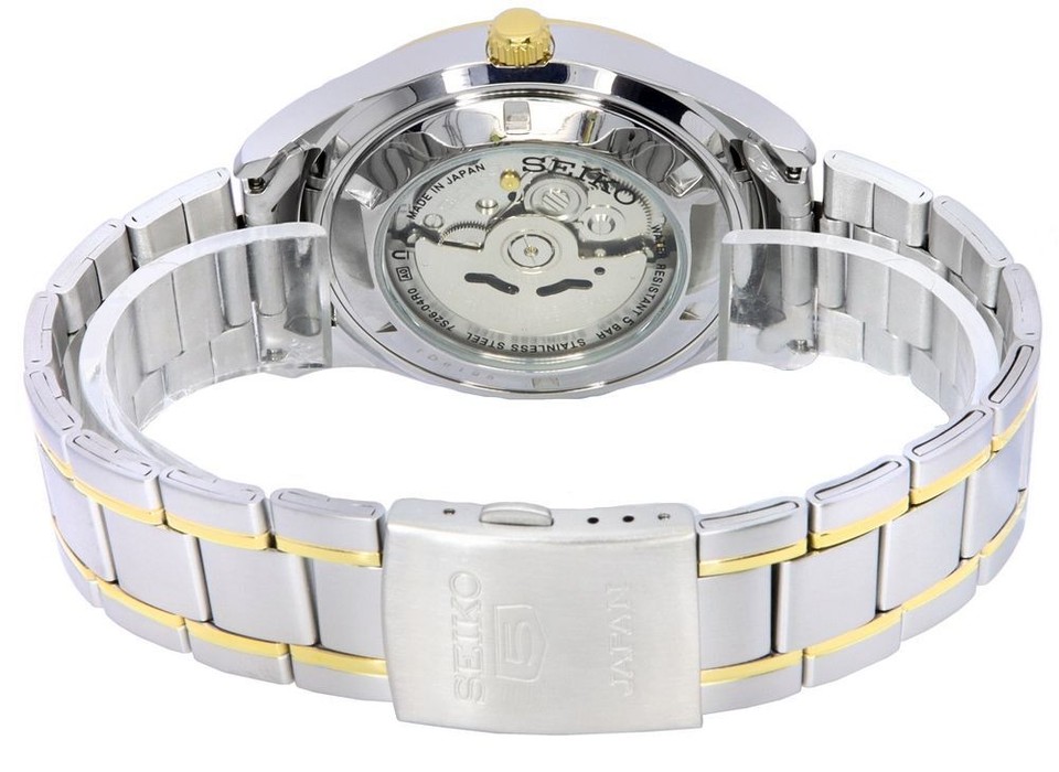 Seiko 5 Two Tone Stainless Steel Arabic Indices Automatic SNKP22J1 Mens ...