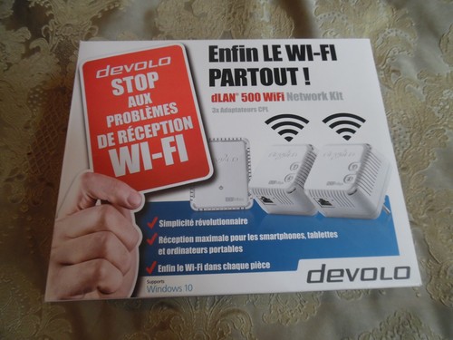 Kit de 2 Adaptateurs Devolo dLAN Wifi 500 Mbps + 1 CPL Devolo dLAN 500 ...