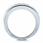0.85Ct White Round CZ Engagement Wedding Band Ring In 925 Sterling ...