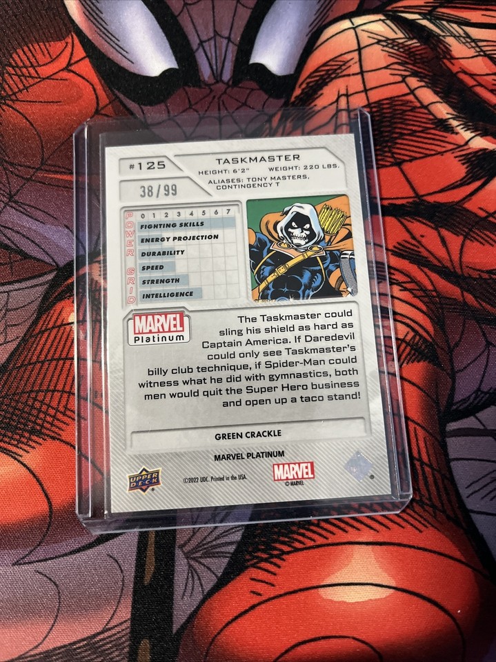 2023 Upper Deck Marvel Platinum #125 Taskmaster Green Crackle /99 ...