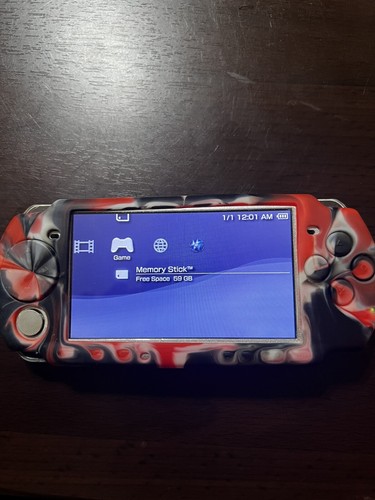 Used Sony PSP 2000 W/ 64GB Memory Stick Ice Silver Handheld System With ...