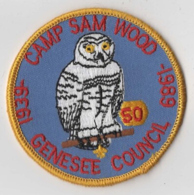 1939-1989 Camp Sam Wood Genesee Council BSA Patch YELLOW Bdr. [CA4603 ...