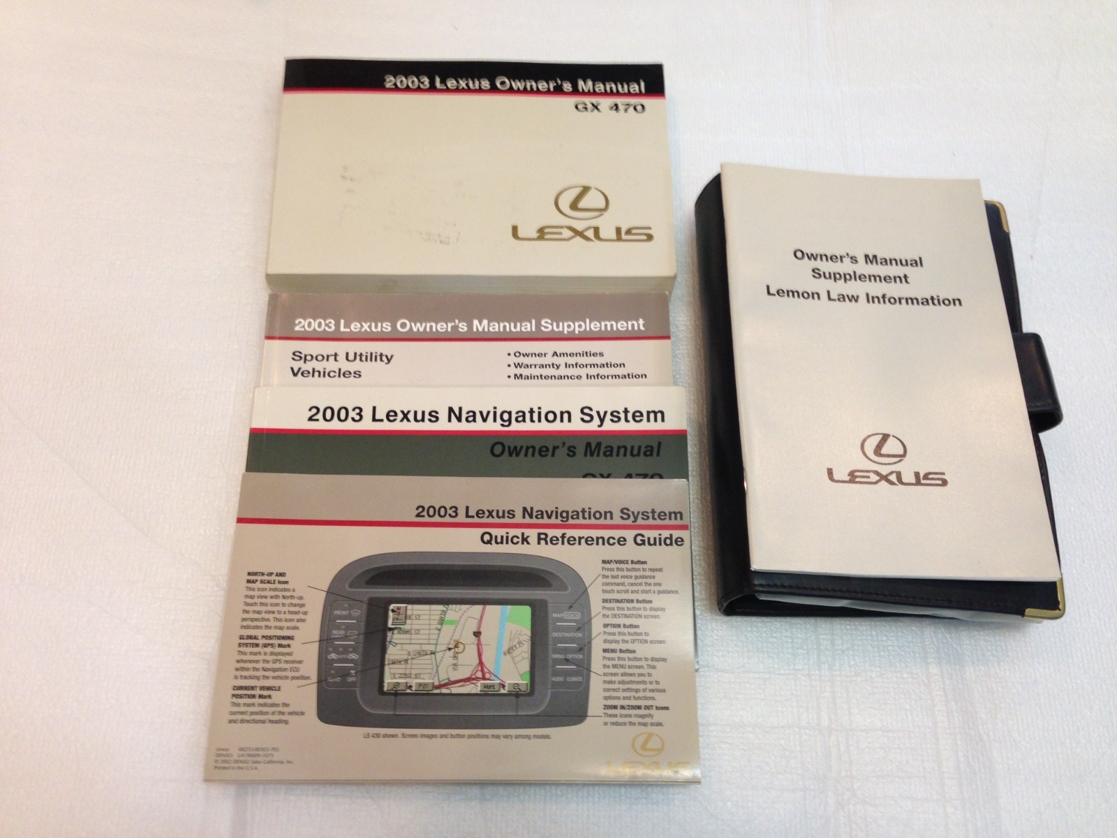 LEXUS 2004 GX470 OWNERS MANUAL NAVIGATION BOOKS GUIDE OEM W/ LEATHER ...