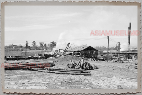 50s McKENZIE LUMBER MILL LOG CABIN TIMBER FACTORY MAN OLD VINTAGE USA ...