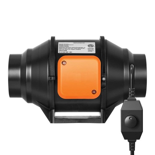 Inline Duct Fan 4-In. 200 Cfm With Variable Speed Controller Quiet Ac ...