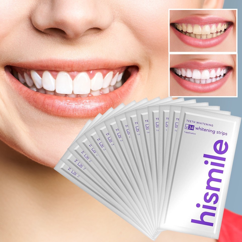 V34 Purple Teeth Whitening Strips – Stain Removal With Whitening ...