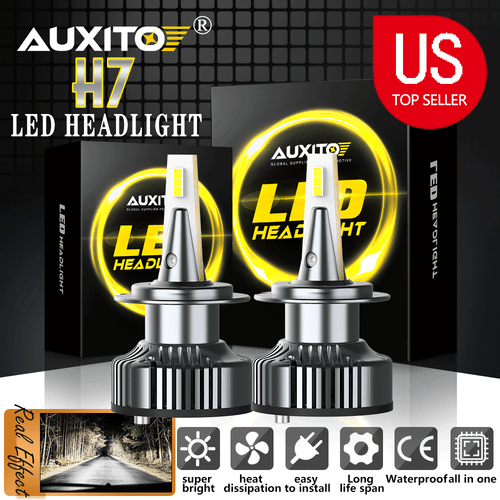 AUXITO H7 Headlight High Low Beam LED Conversion Kit 16000LM White ...