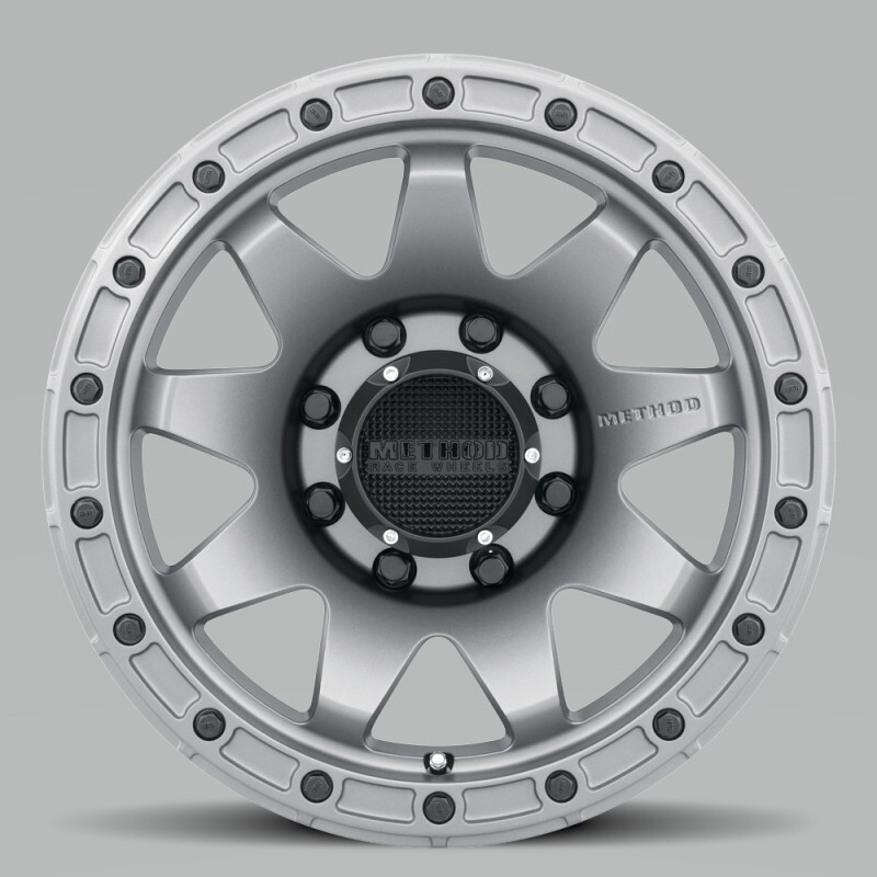 Method MR317 17x8.5 0mm Offset 8x6.5 130.81mm CB Matte Titanium Wheel ...