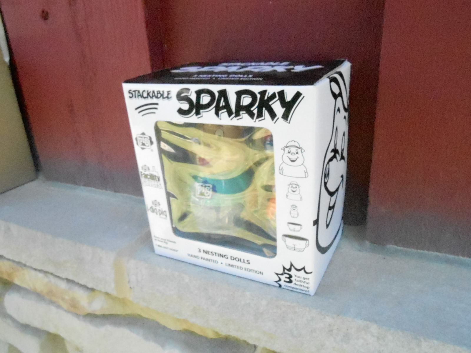 2003 NRFB 3 Stackable Sparky Pig Nesting Dolls Limited Edition Hand ...