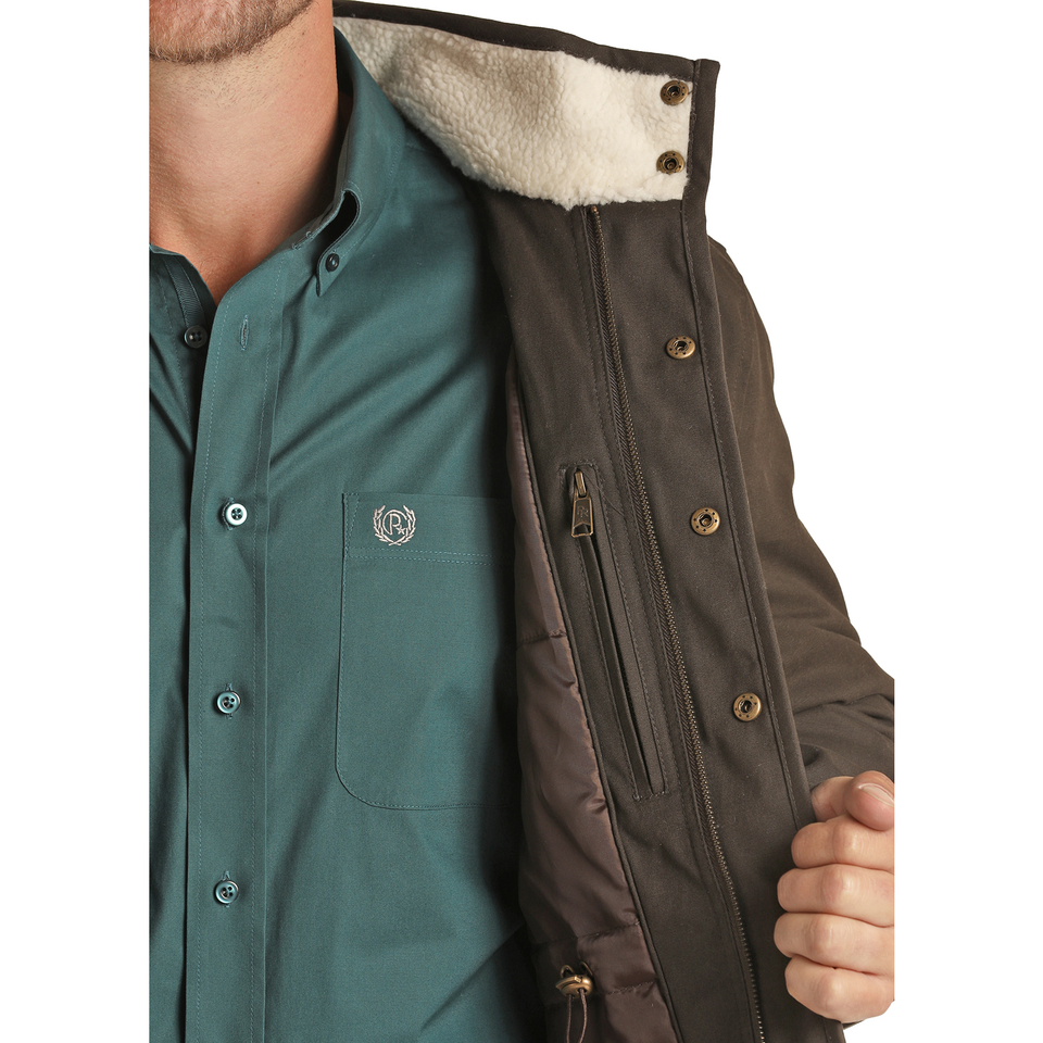 Powder River® Men's Brown Wool Serape Canvas Jacket PRMO92RZZ8-22 | eBay