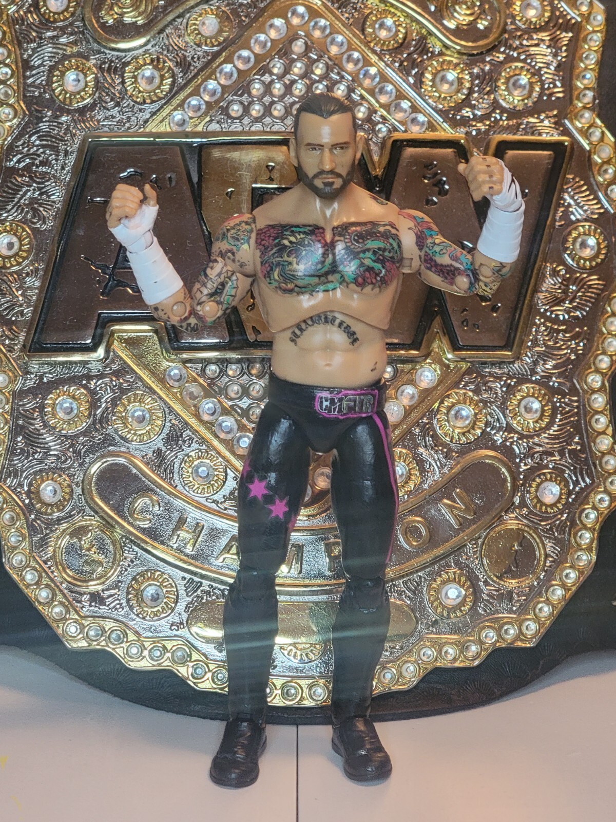 Custom CM Punk Action Figure. AEW Collision Debut CMFTR | eBay