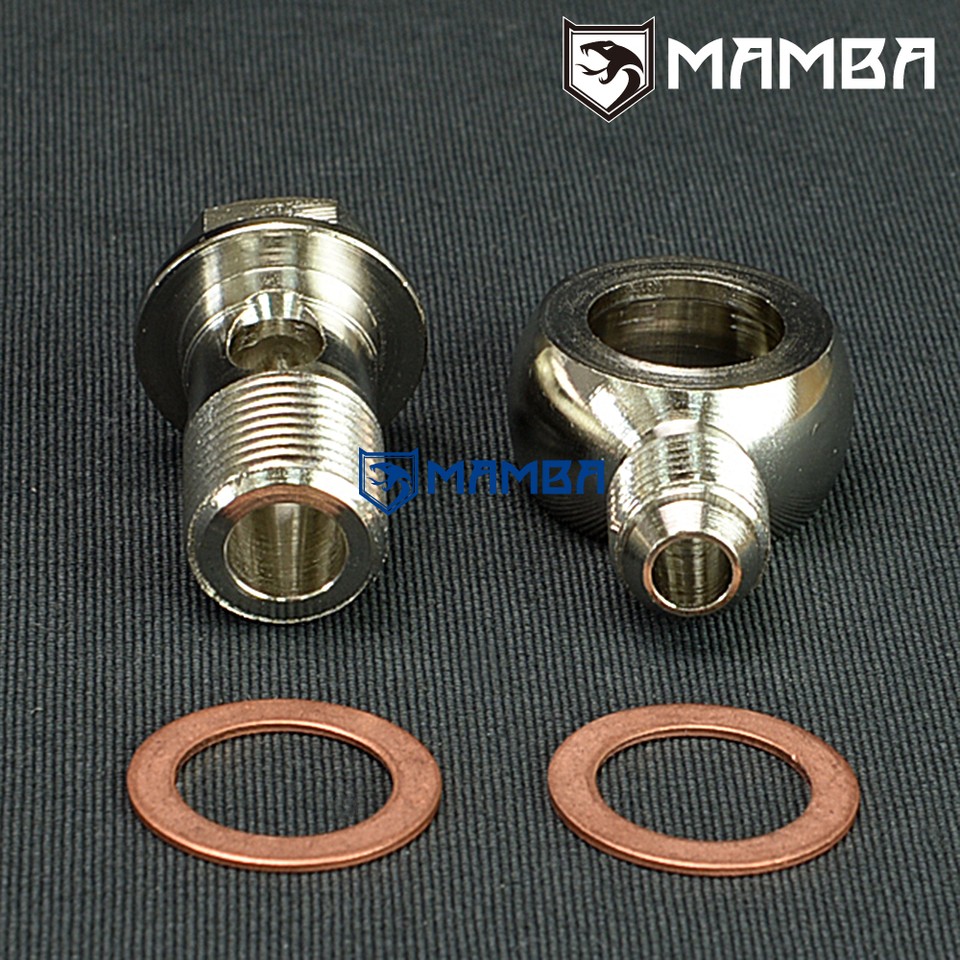MAMBA Turbo Water Coolant Banjo Bolt Kit 6AN Garrett GT4508R GTX4508R ...