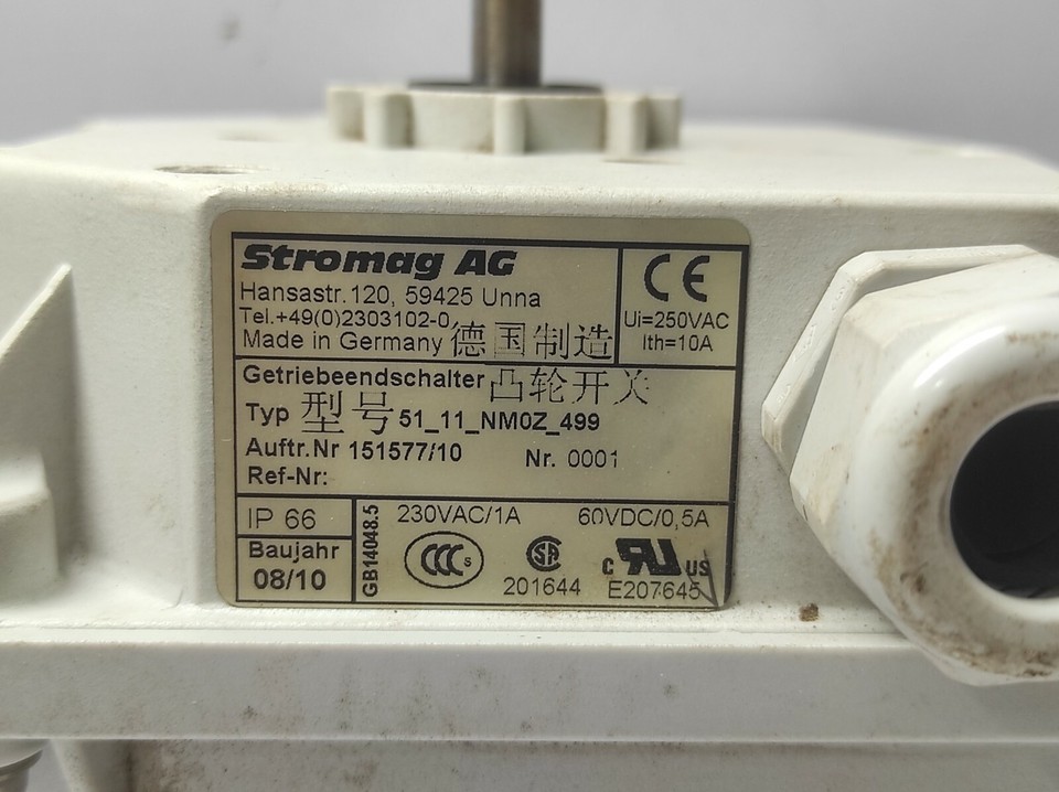 Stromag AG 51_11_NMOZ_499 Gear Limit Switch Ui 250VAC Ith 10A 151577/10 ...