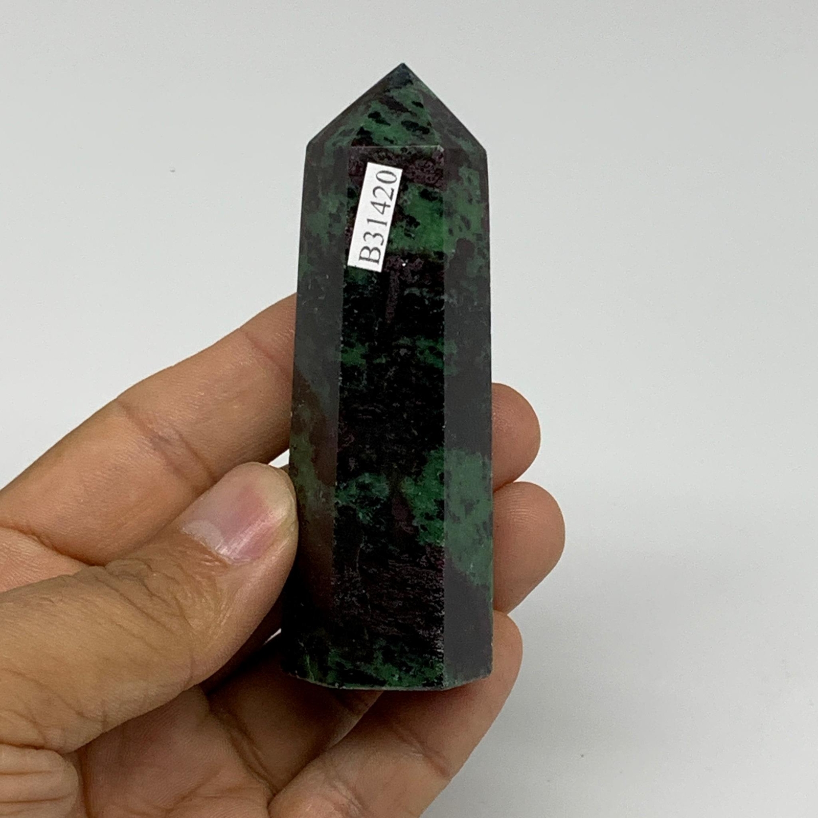 106.8g, 3.2"x1", Natural Ruby Zoisite Tower Point Obelisk @India, B31420 | eBay