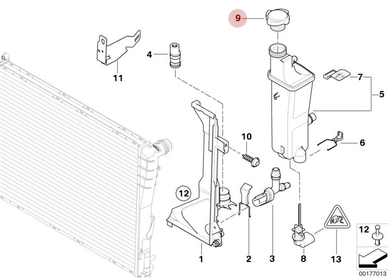 💧 BMW 00-06 X5 Radiator Expansion Tank Cap! OEM Hella Behr Mahle! FREE ...