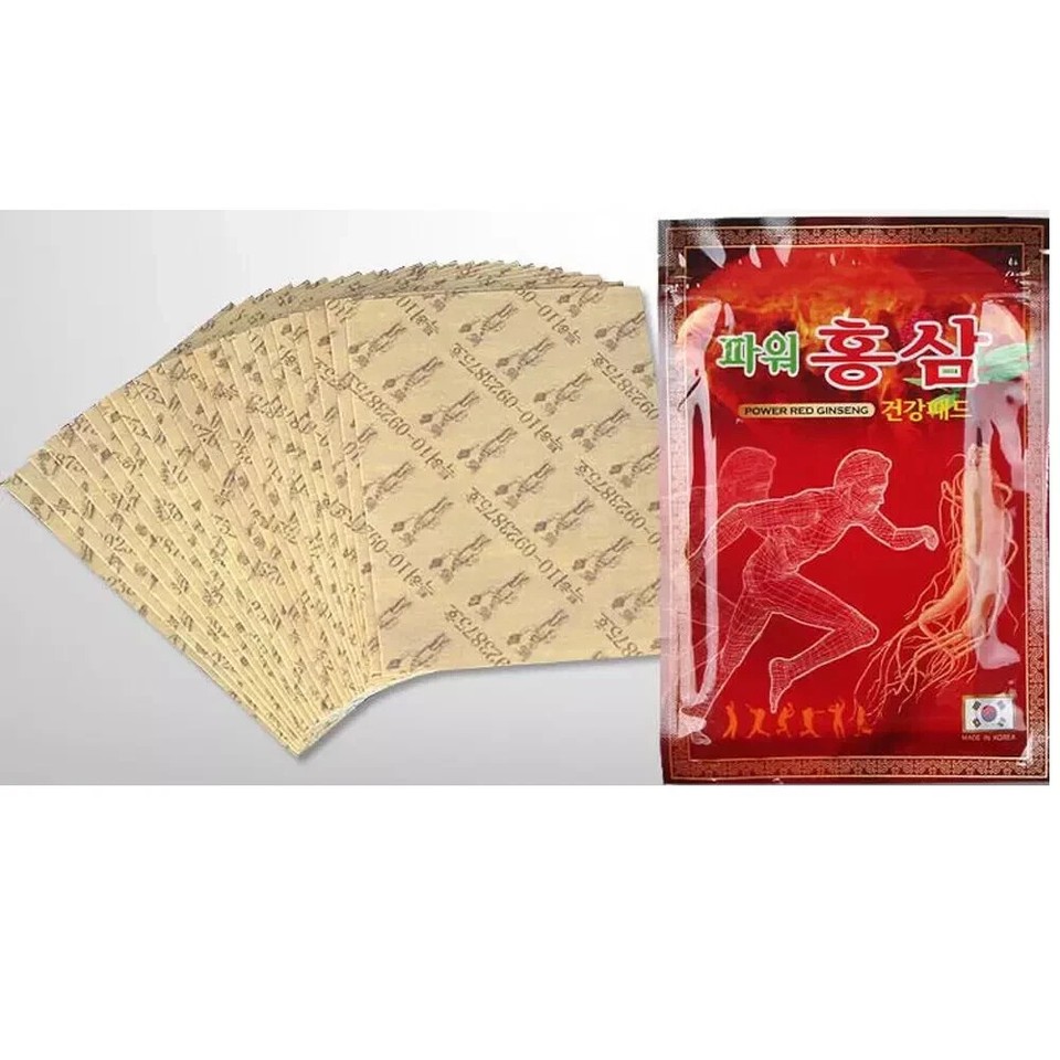 NEW Power Red Ginseng Patch / Saponin Health Hot Pad [20 Pack ...