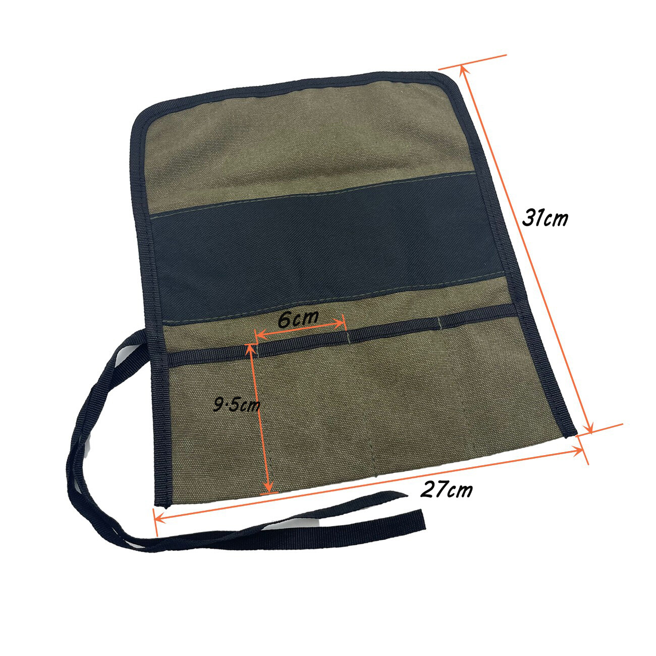 Roll up Canvas Tool Bag Office Desk Supplies Organizer Portable Tool ...