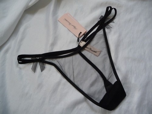 10, Agent Provocateur Buffie Trixie G-string, sheer mesh,black, AP size ...