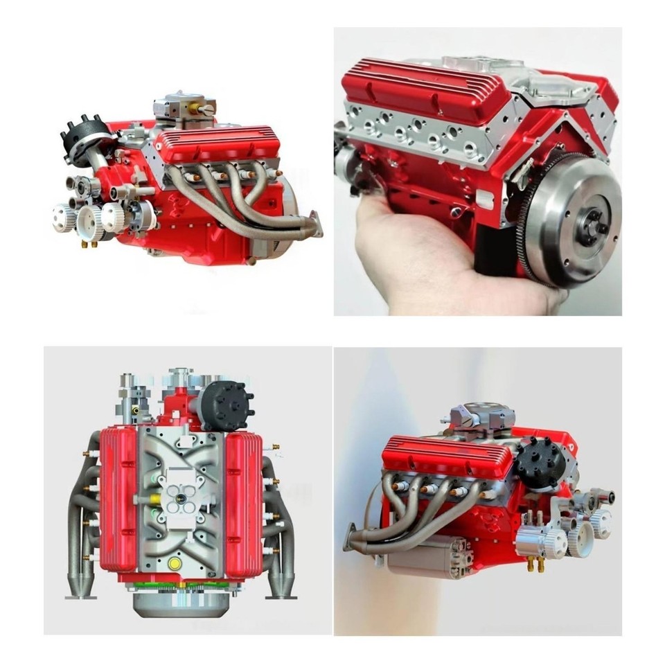 STEM For Cison V8 Engine Model Kit Accurate Small Block V8 Engine For ...