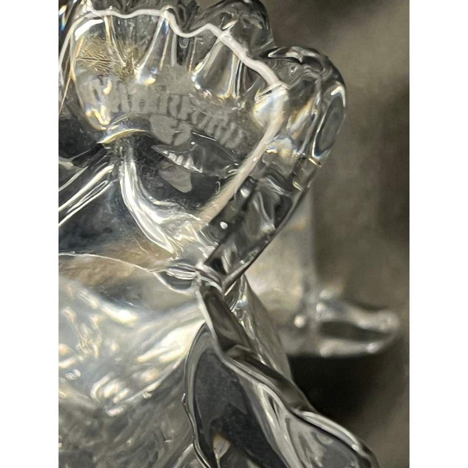 Waterford Crystal Sitting Bear Figurine Ireland Signed Etched Hallmark ...