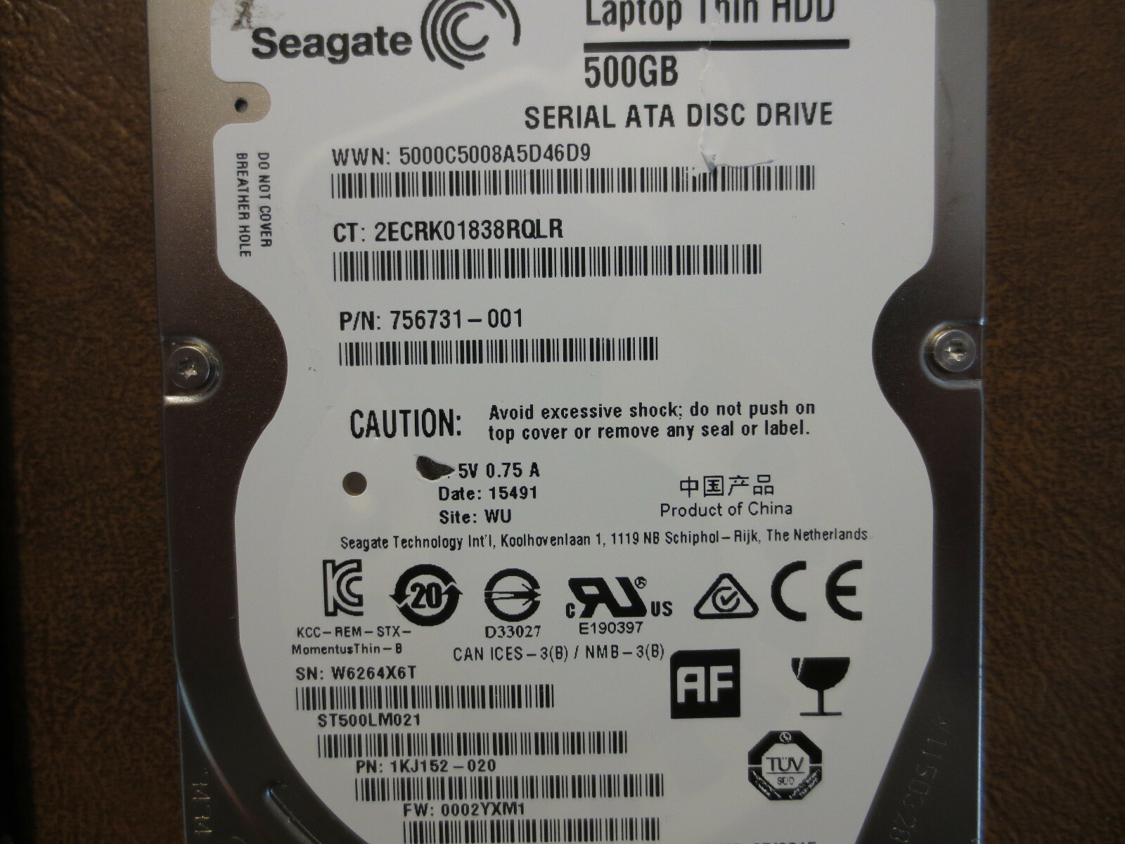 Seagate ST500LM021 1KJ152-020 FW:0002YXM1 WU 500gb 2.5" Sata HDD | eBay