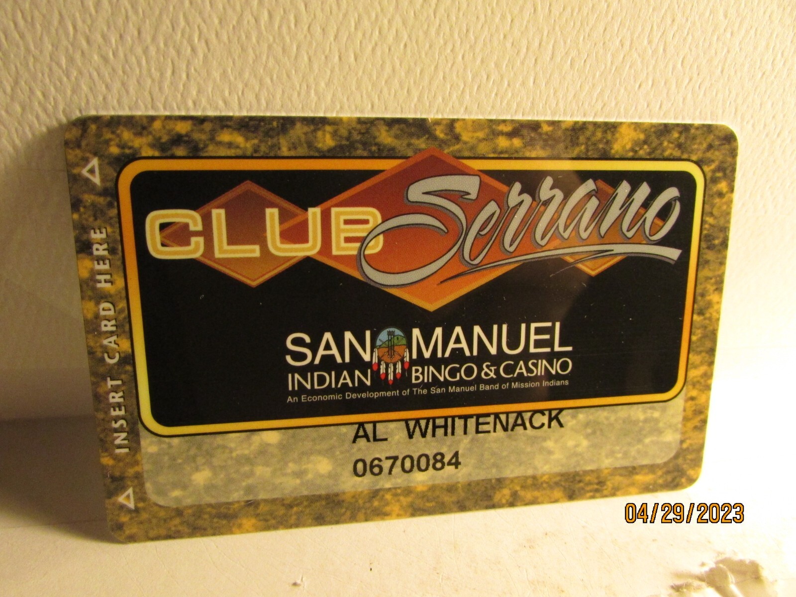 CLUB SERRANO - SAN MANUEL CASINO- So. Calif.- issued/ never used | eBay