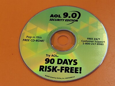 ⭐️⭐️⭐️⭐️⭐️ AOL 9.0 Security Edition 90 Days Risk-Free Disc Only No Case ...