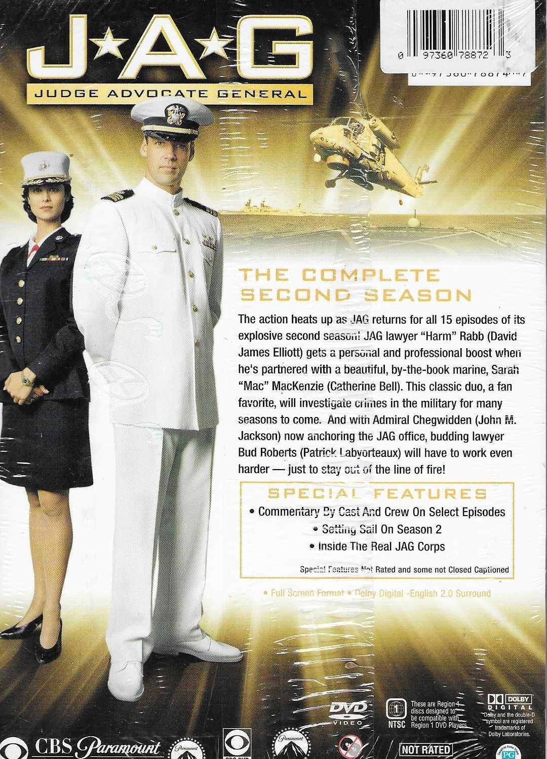 JAG - The Complete Second Season (DVD, 2006, 4-Disc Set) for sale ...