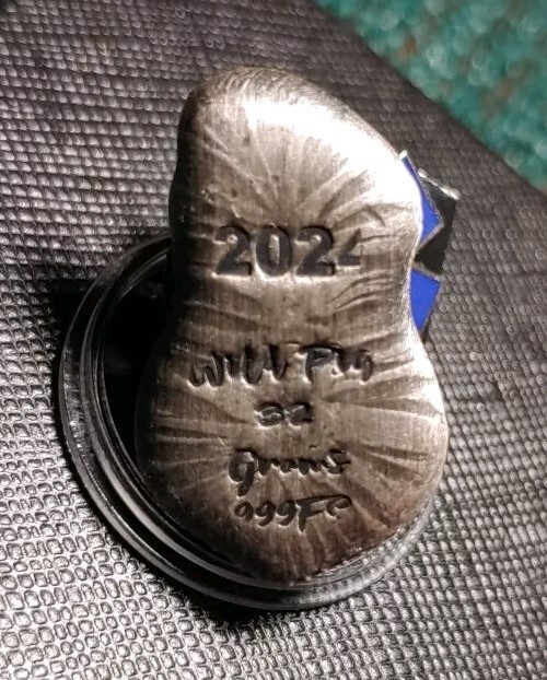 Hand Poured 1 Troy Ounce 999 Pure Wild Pig Pours Silver Grand Pa aka ...