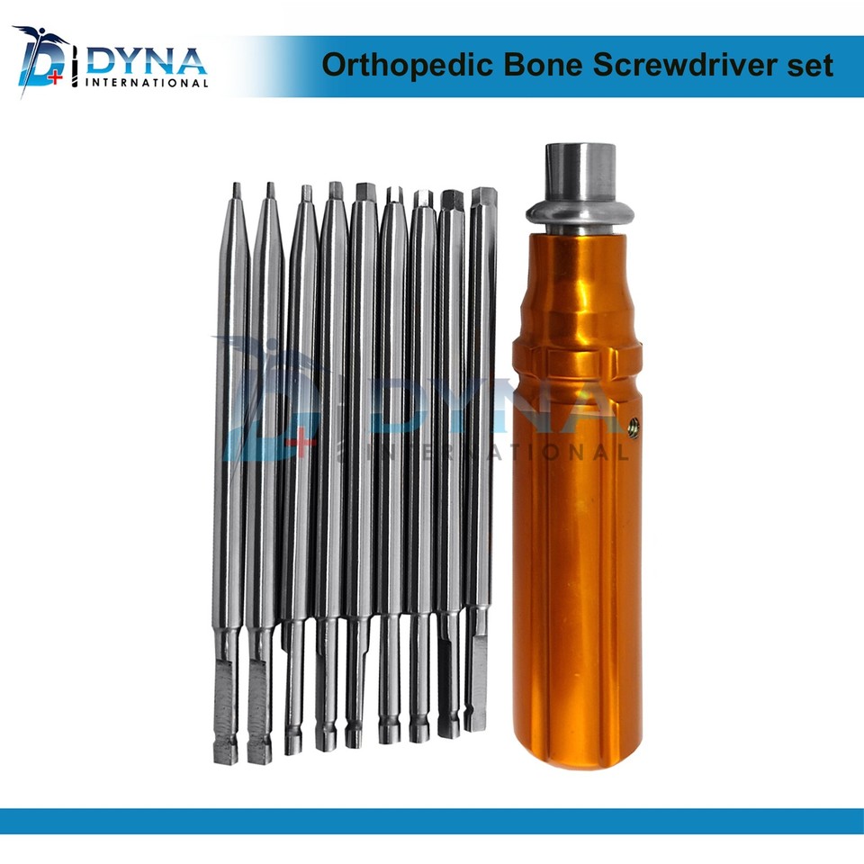 Orthopedic Bone Screwdriver Set With Quick Coupling Handle Surgical ...