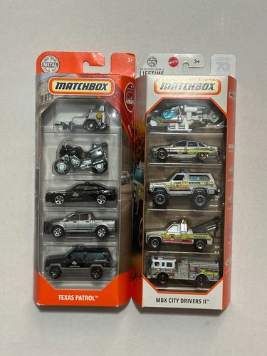 Matchbox MBX City Drivers II & Texas Patrol 5-Packs - Lot | eBay