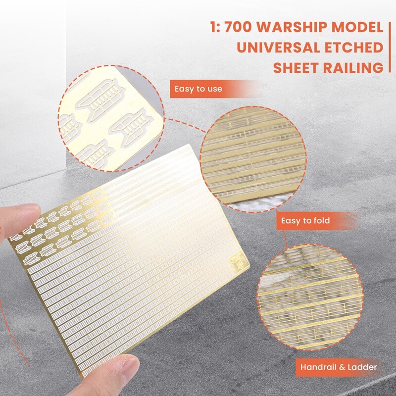 Photo-Etched PE Handrail & Ladder for 1/700 Model Ship CYPE005 ...