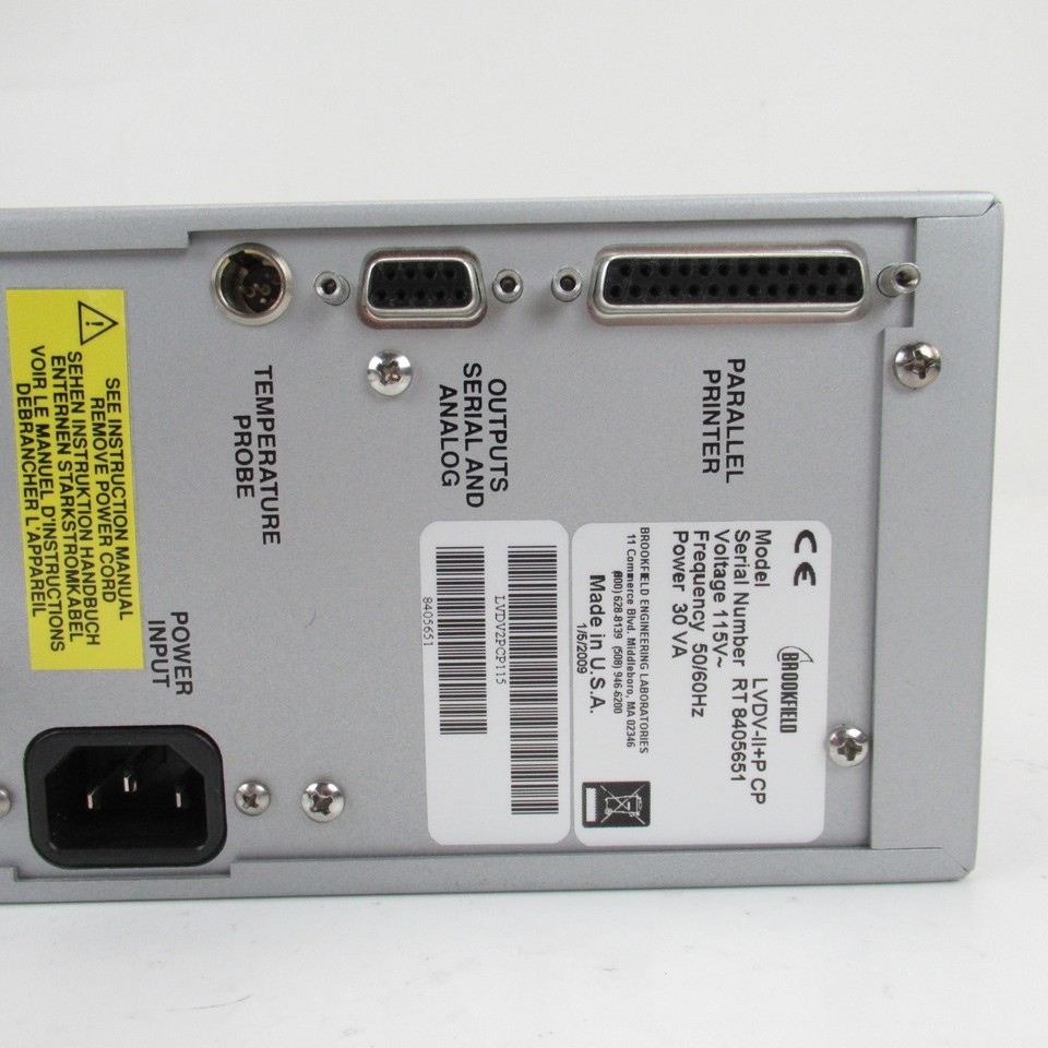 BROOKFIELD DV-II+ PRO VISCOMETER W/ CONE/PLATE SETUP - NO STAND | eBay