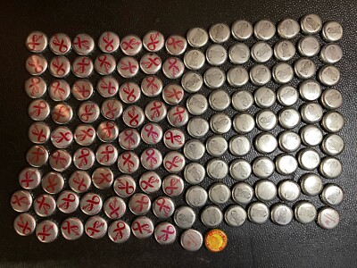 120 LUCKY LAGER Beer Brand Bottle Puzzle Caps Lot Set Vintage Riddle ...