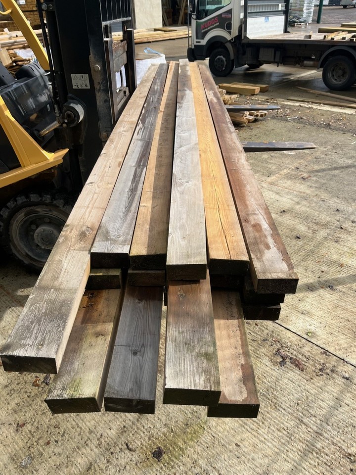 Job Bundle of Treated Wood 4" x 2" Decking Joists 3.6m and 3.9m lengths ...