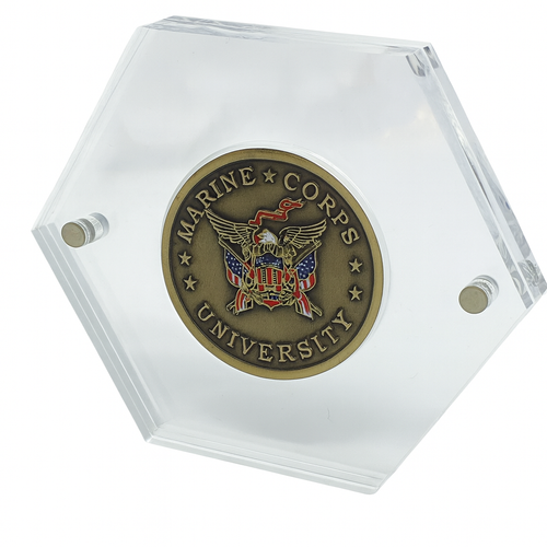Challenge Coin Hexagon Acrylic Display Case 1.75" Coins (44.5mm ...