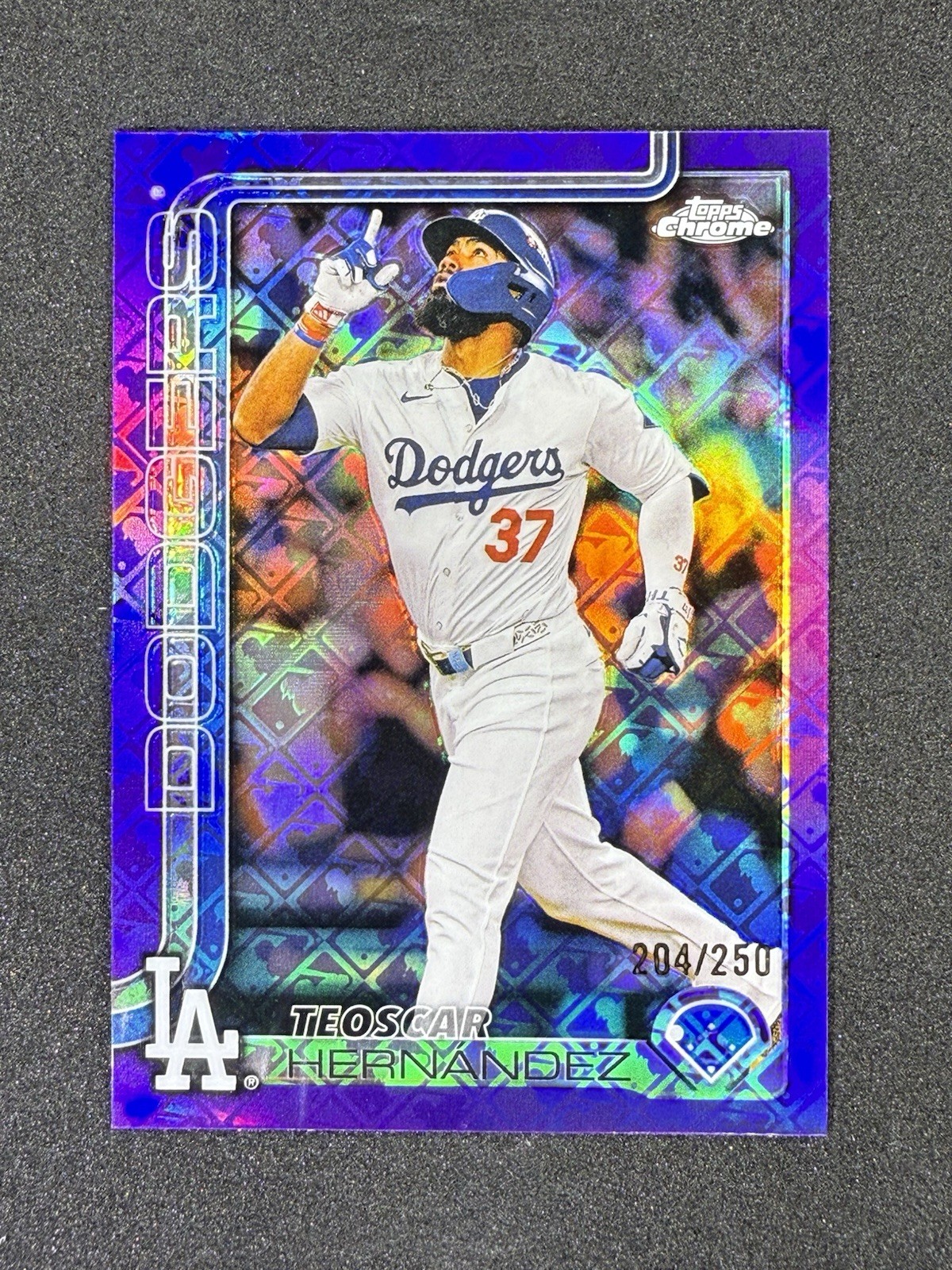 Teoscar Hernandez 2025 Topps Chrome #128 Purple Refractor /250 Price ...