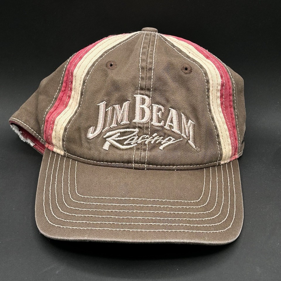Jim Beam Racing Hat Brown Strapback Adult Robby Gordon Cotton Used ...