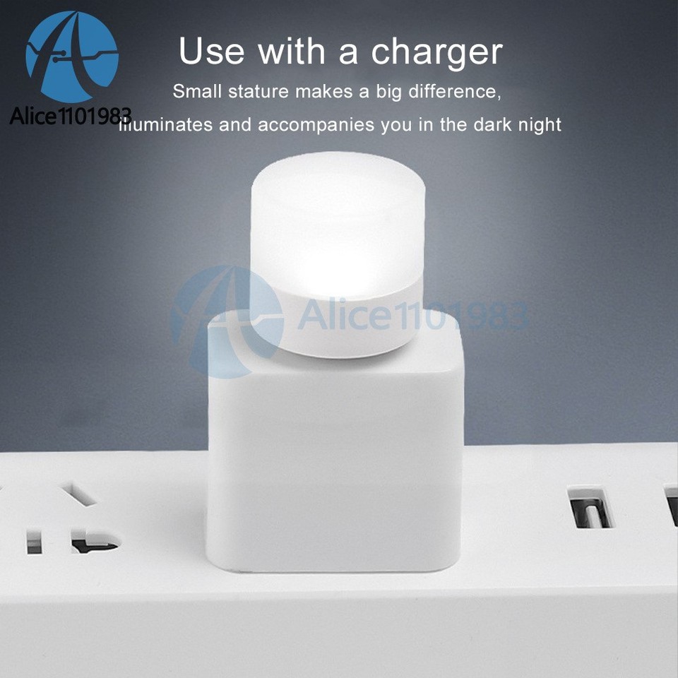 1Pcs Mini USB Plug-in LED Night Light Portable Night Lamp Bedroom Decor ...