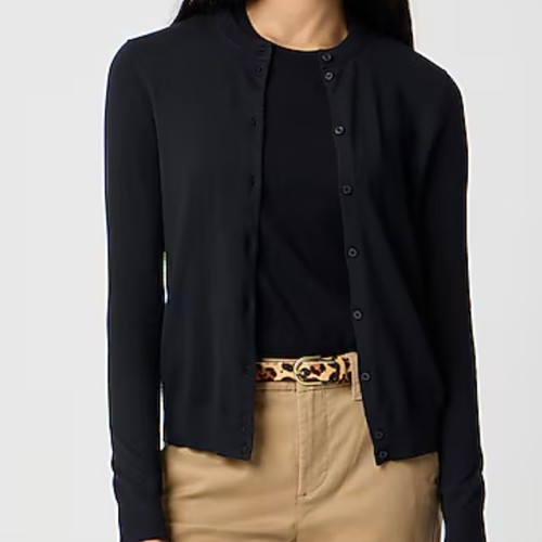 J.Crew Factory Classic Cotton Cardigan Sweater Long Sleeves Crew E5957 ...