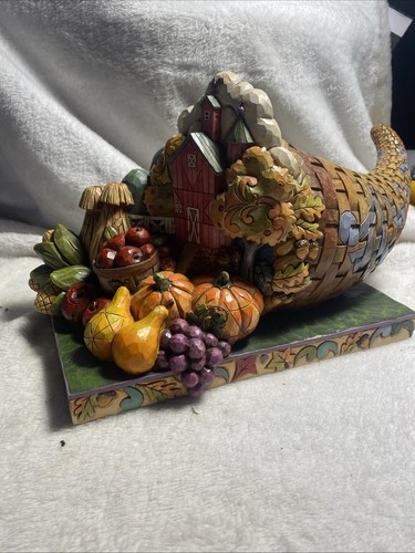 Jim Shore "COUNTRY BOUNTY" Horn of Plenty 2010 4017595 Cornucopia ...