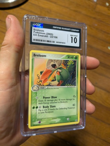 (POP 15) CGC 10 GEM MINT Breloom 22/106 EX Emerald Pokemon Card | eBay
