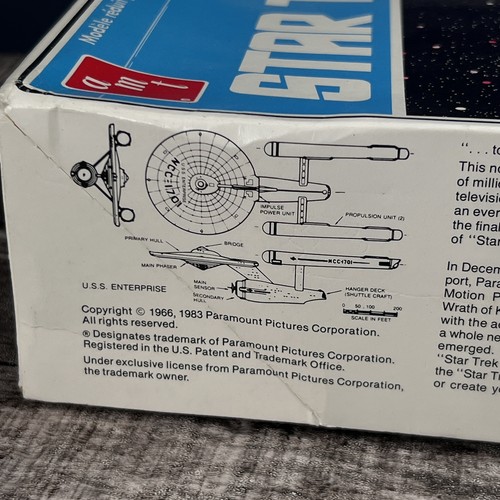 Vintage Star Trek USS Enterprise Space Ship Model Kit #6676 AMT/ERTL | eBay