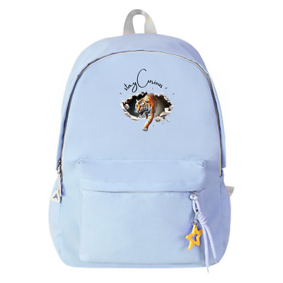 Back to School Fierce Tiger Backpack Students Book Bag Custom Backpack ...